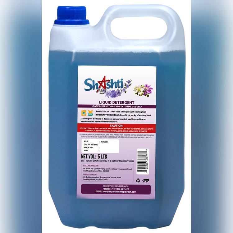 Shashti liquid detergent 5 litres & surface cleaner 5 Litres combo pack ...